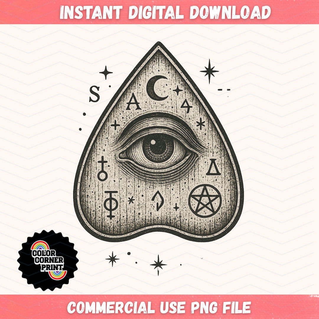 All Seeing Eye Planchette PNG, Gothic Occult T-shirt Design, Ouija Eye ...