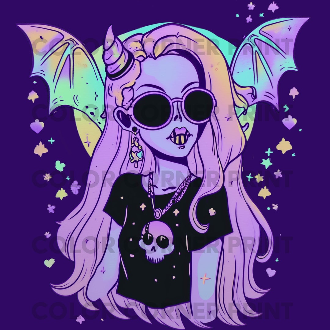Pastel Goth Girl PNG, Pastel Goth Design, Goth Girl Png, Digital ...