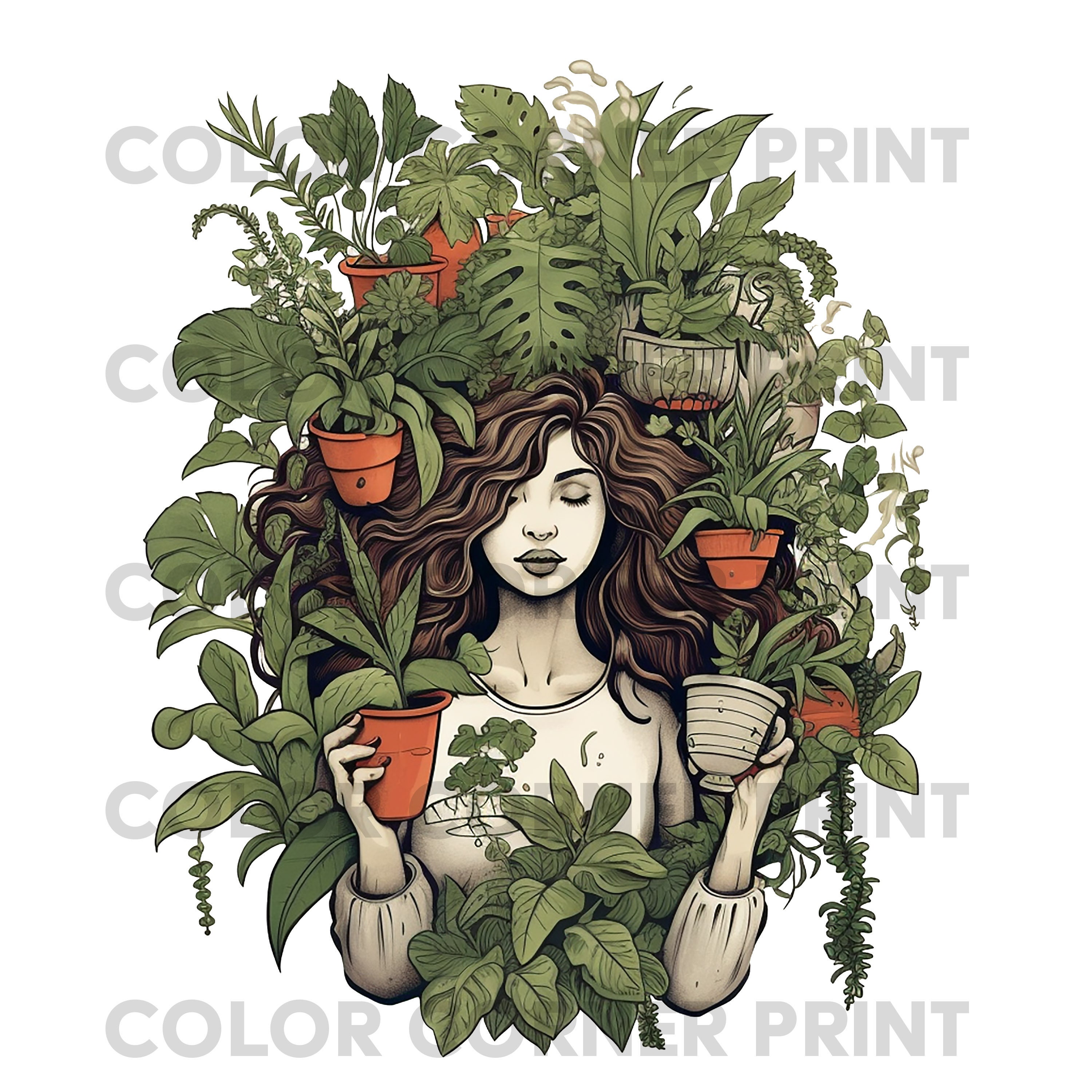 Plant Lover Gardener T-shirt Design PNG and JPEG Digital Download for ...