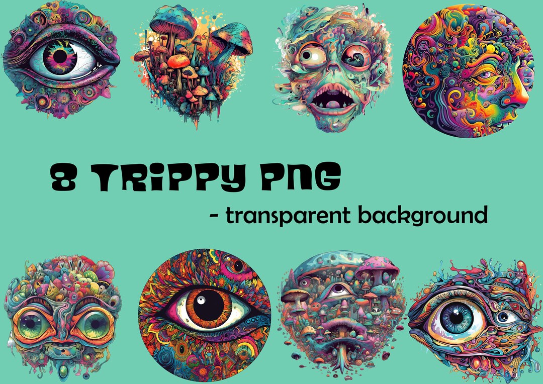8 Trippy PNG Bundle for Sublimation - Commercial Use - Clipart Png ...