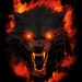 Fire Werewolf T-shirt Design PNG and JPEG Digital Download for ...