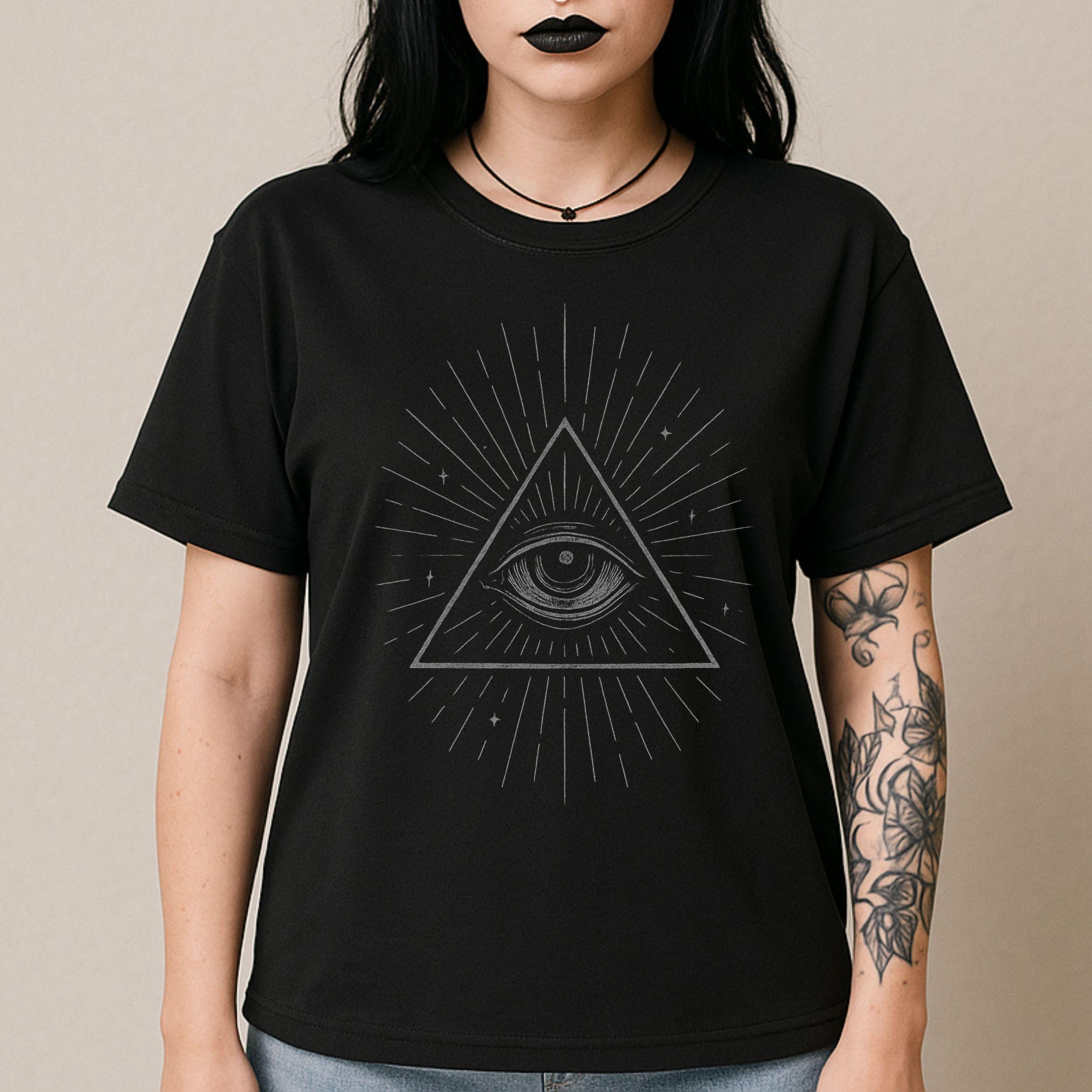 All Seeing Eye PNG, Illuminati Pyramid Symbol Shirt Design, Occult ...