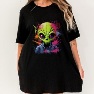 Alien Grafitti Colorful T-shirt Design PNG Digital Download for ...