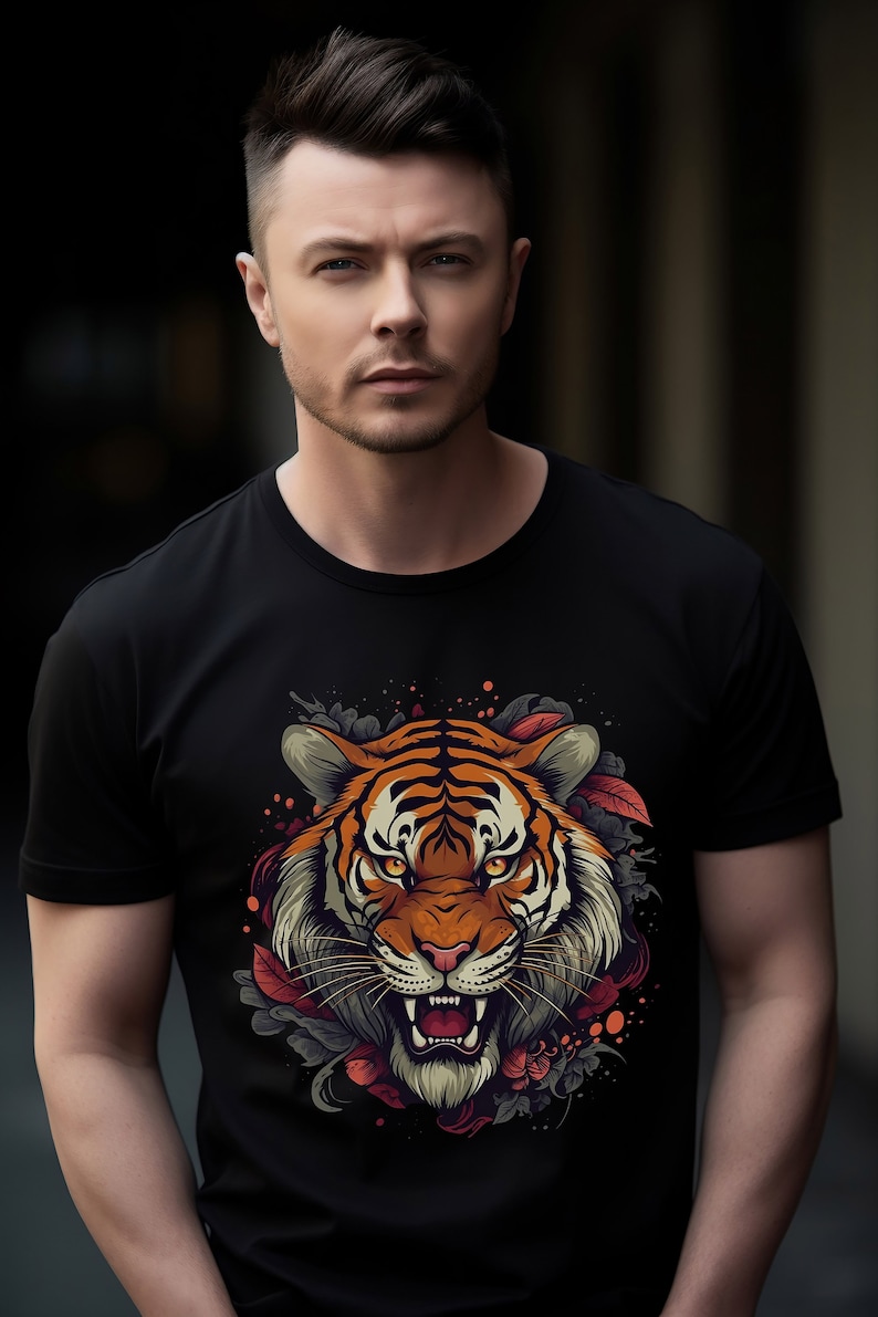 Tiger T-shirt Design PNG and JPEG Digital Download for - Etsy