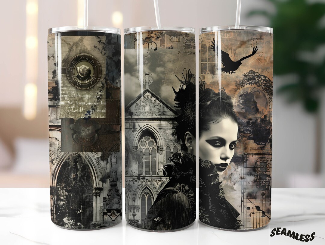 Gothic Tumbler Wrap, Gothic 20oz Skinny Straight Tumbler Wrap ...