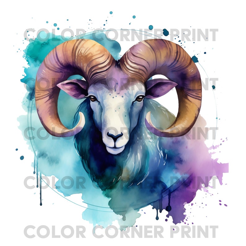 Aries Zodiac PNG and JPEG Digital Download for Sublimation - Etsy