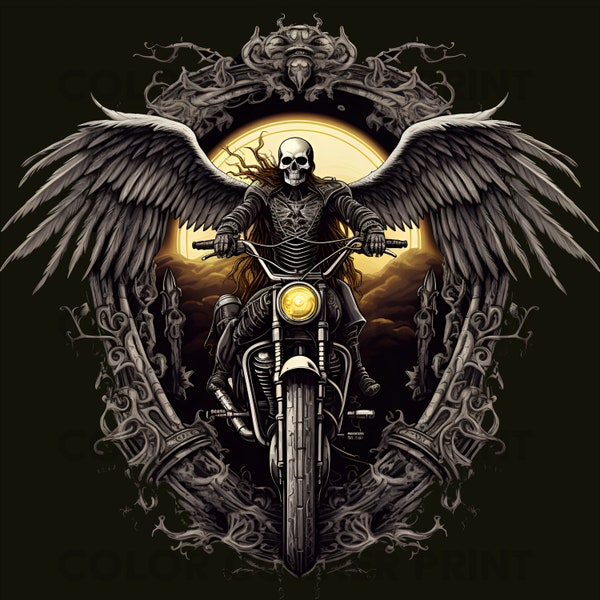 Skeleton Biker - Etsy