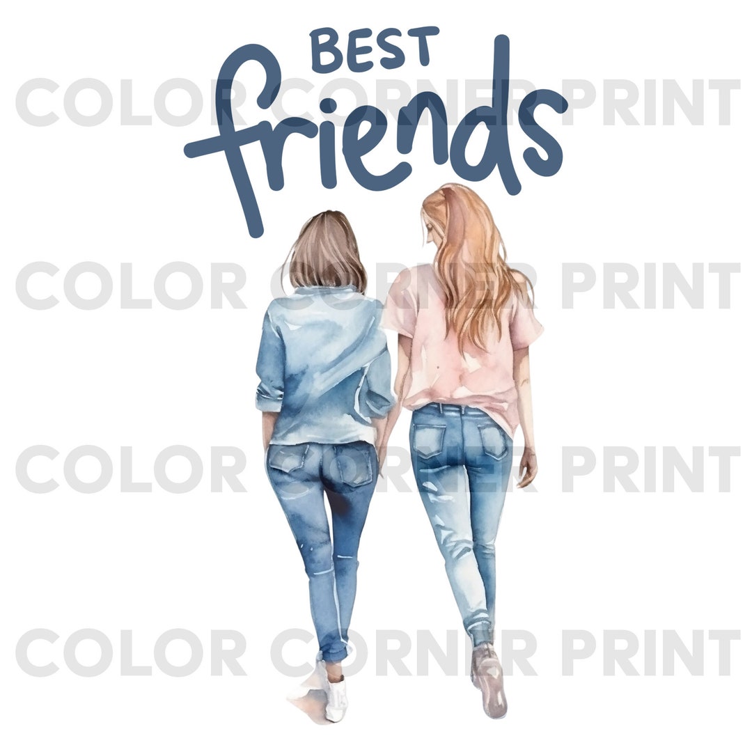 Best Friends Design PNG and JPEG Digital Download for Sublimation - 300 ...