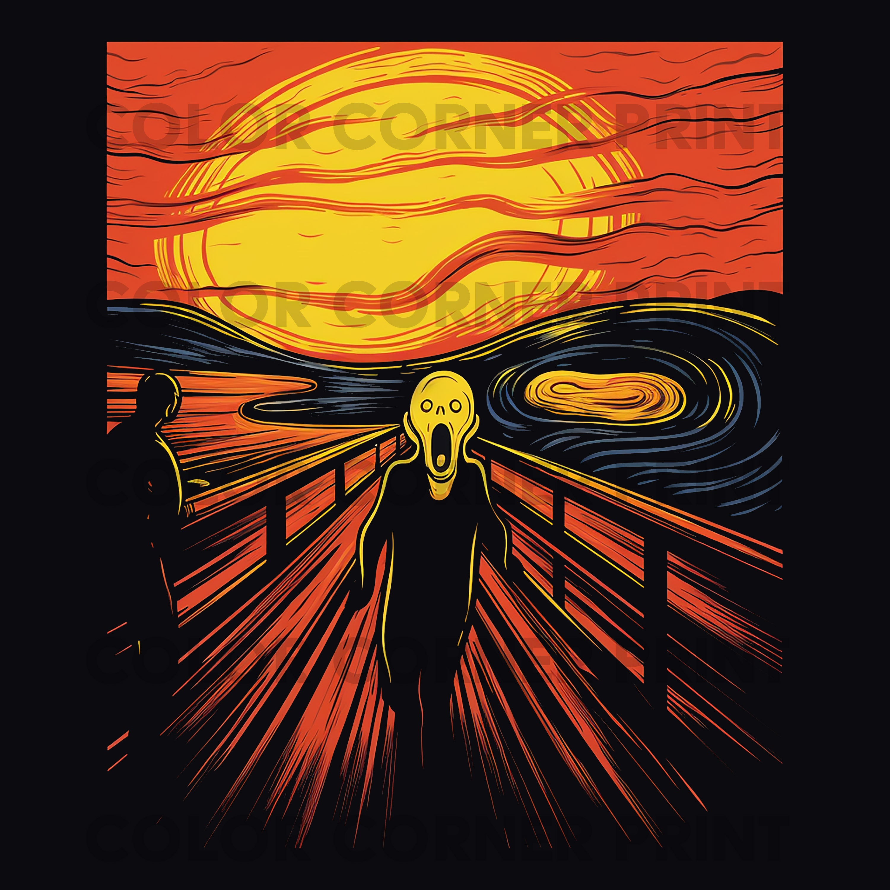 Scream Edvard Munch T-shirt Design PNG and JPEG Digital Download for ...