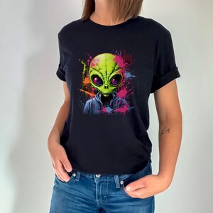 Alien Grafitti Colorful T-shirt Design PNG Digital Download for ...