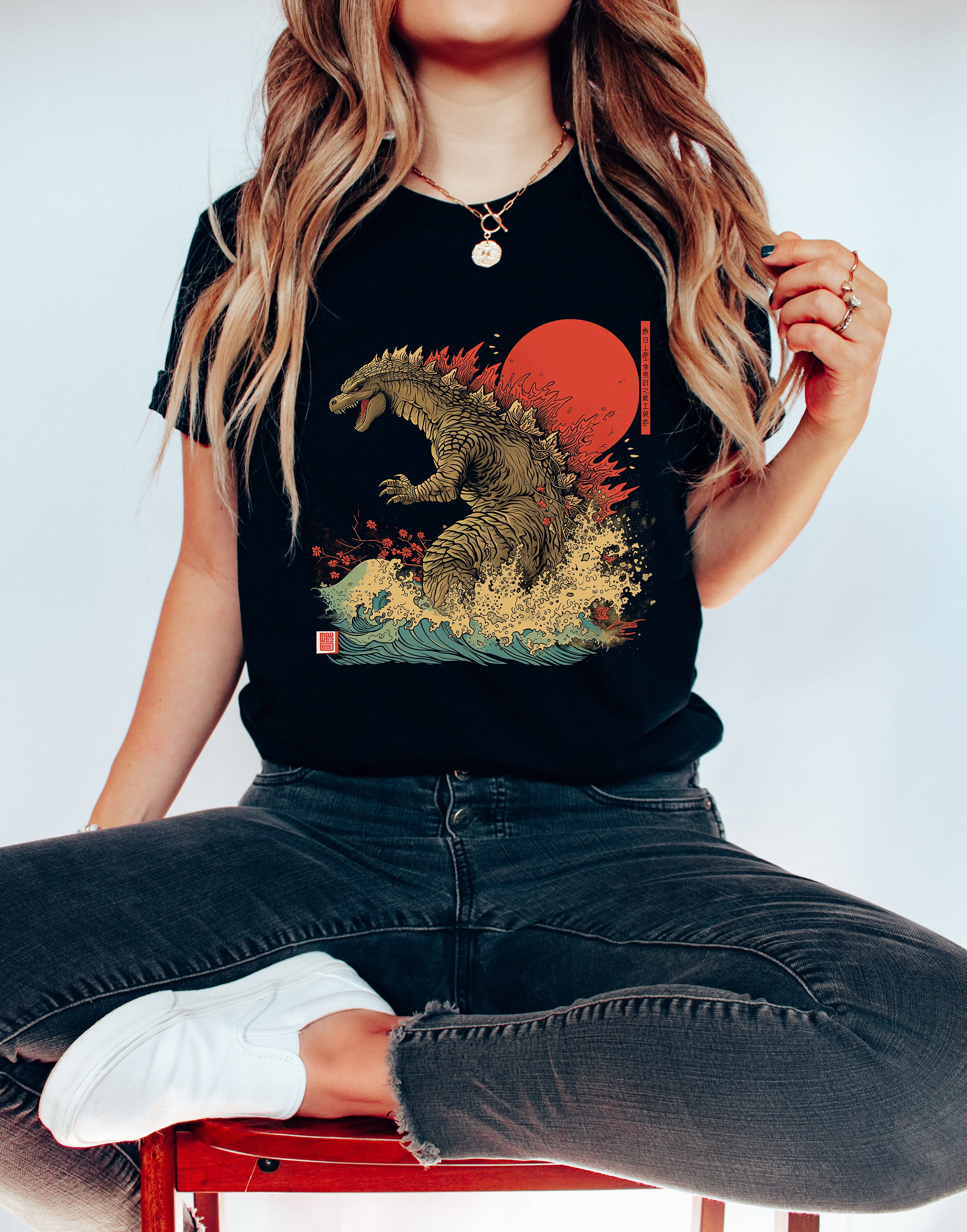 Godzilla Retro T-shirt Design PNG and JPEG Digital Download for ...