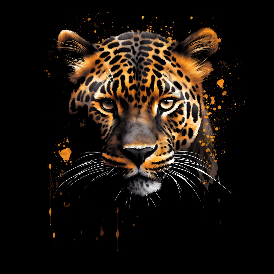 Leopard T-shirt Design PNG and JPEG Digital Download for Sublimation ...