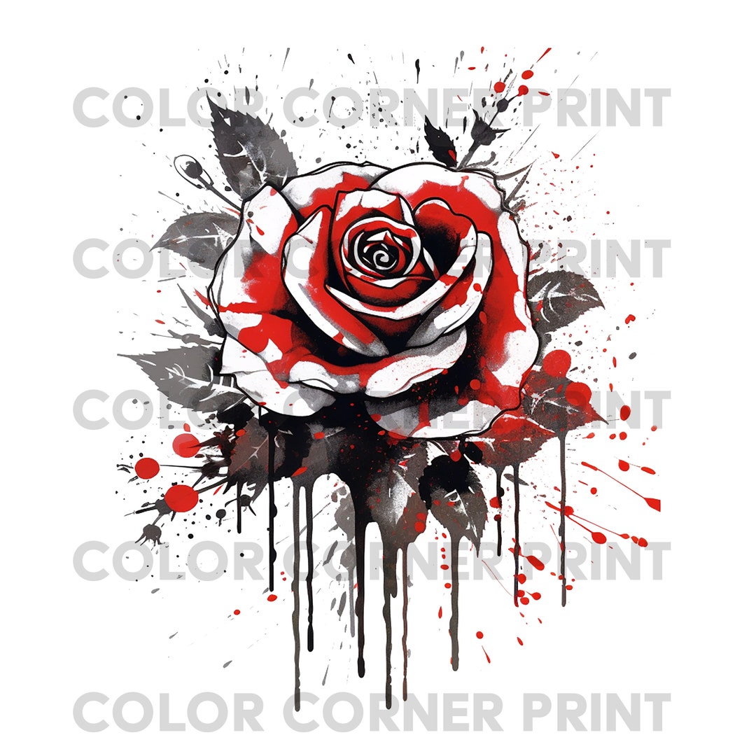 Rose T-shirt Design PNG and JPEG Digital Download for Sublimation - 300 ...