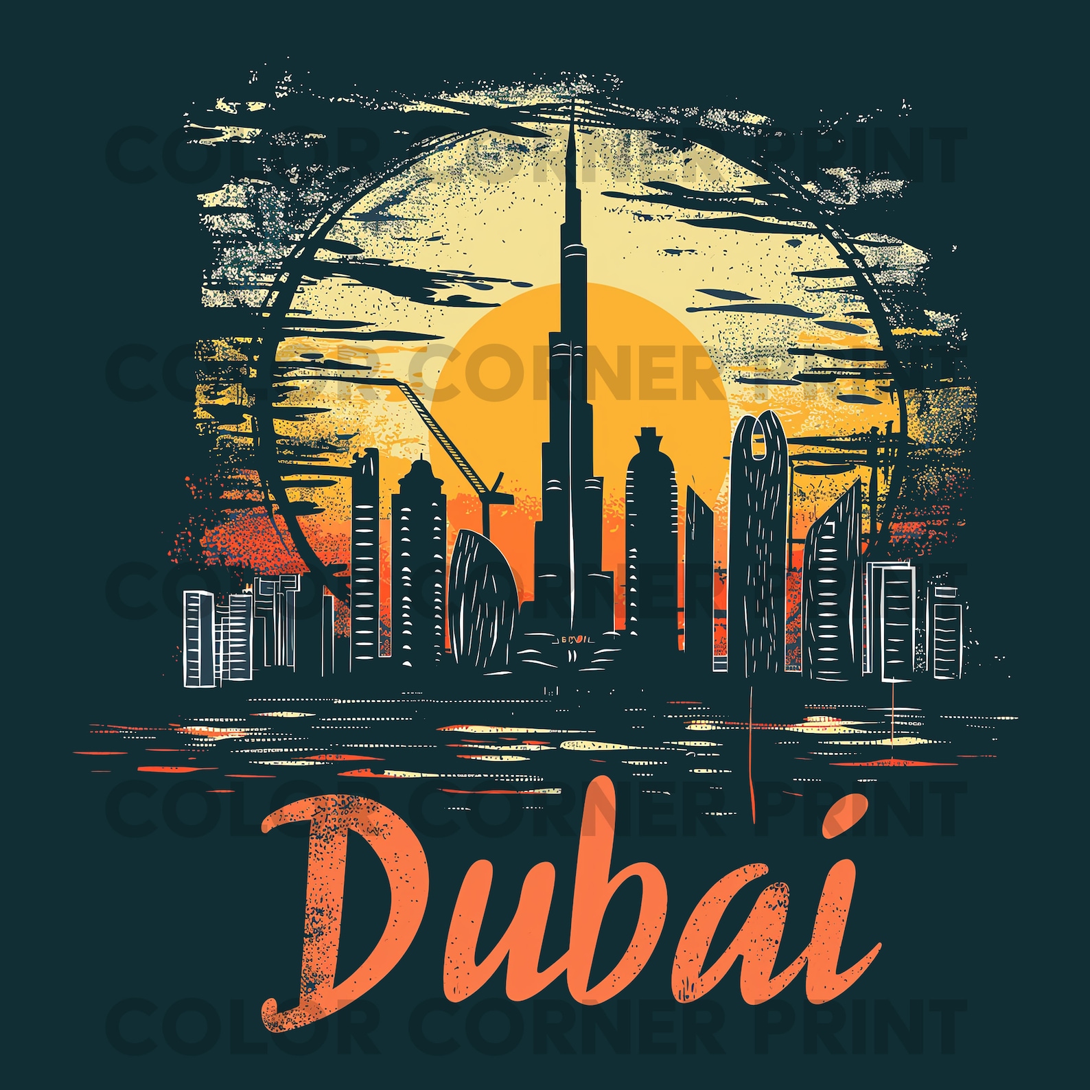Dubai Cityscape Png Digital Download for Sublimation 300 Dpi 3000 ...