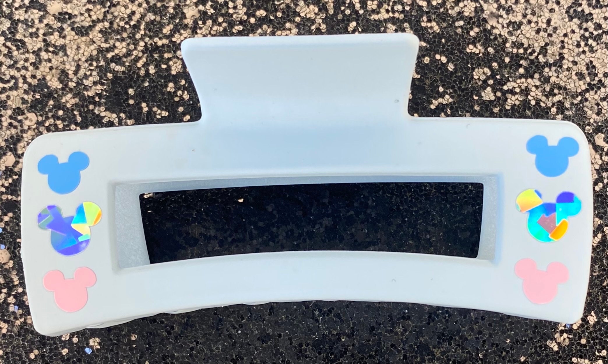 Cinderella Themed Claw Clip, Disney Claw Clip, Mickey Shape Vynil ...