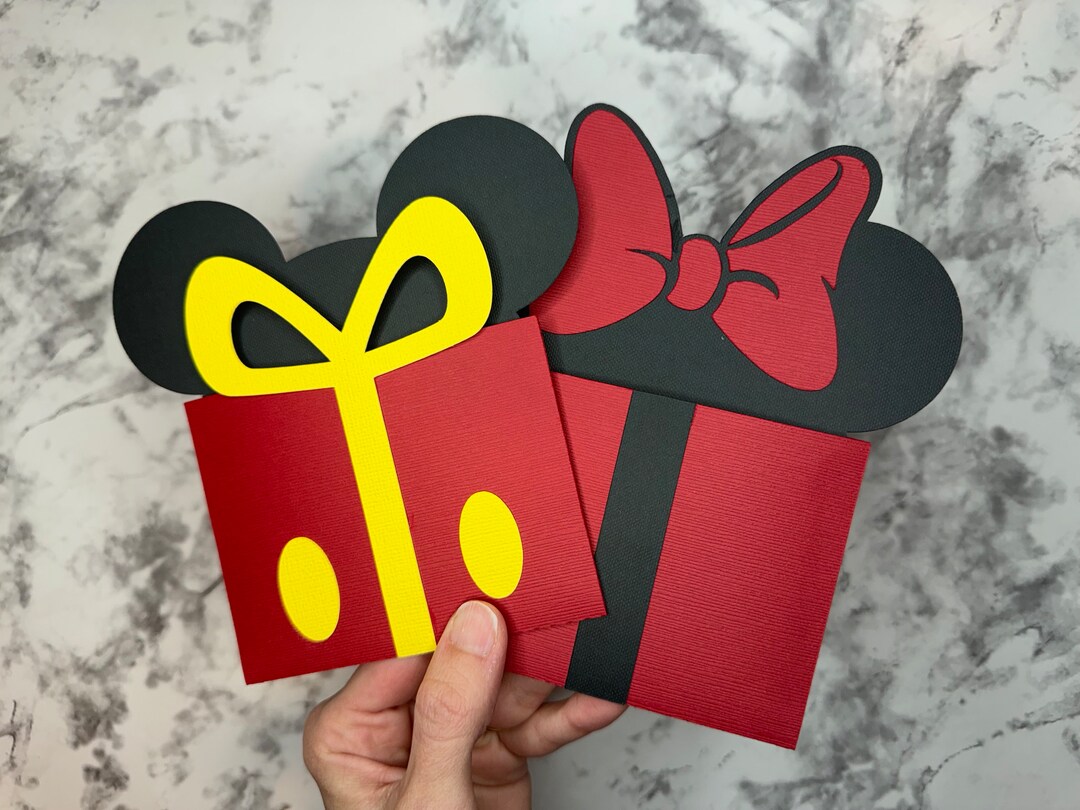 Mouse Bundle Present Gift Card Holder SVG| Gifts SVG | Gift Card Cut ...