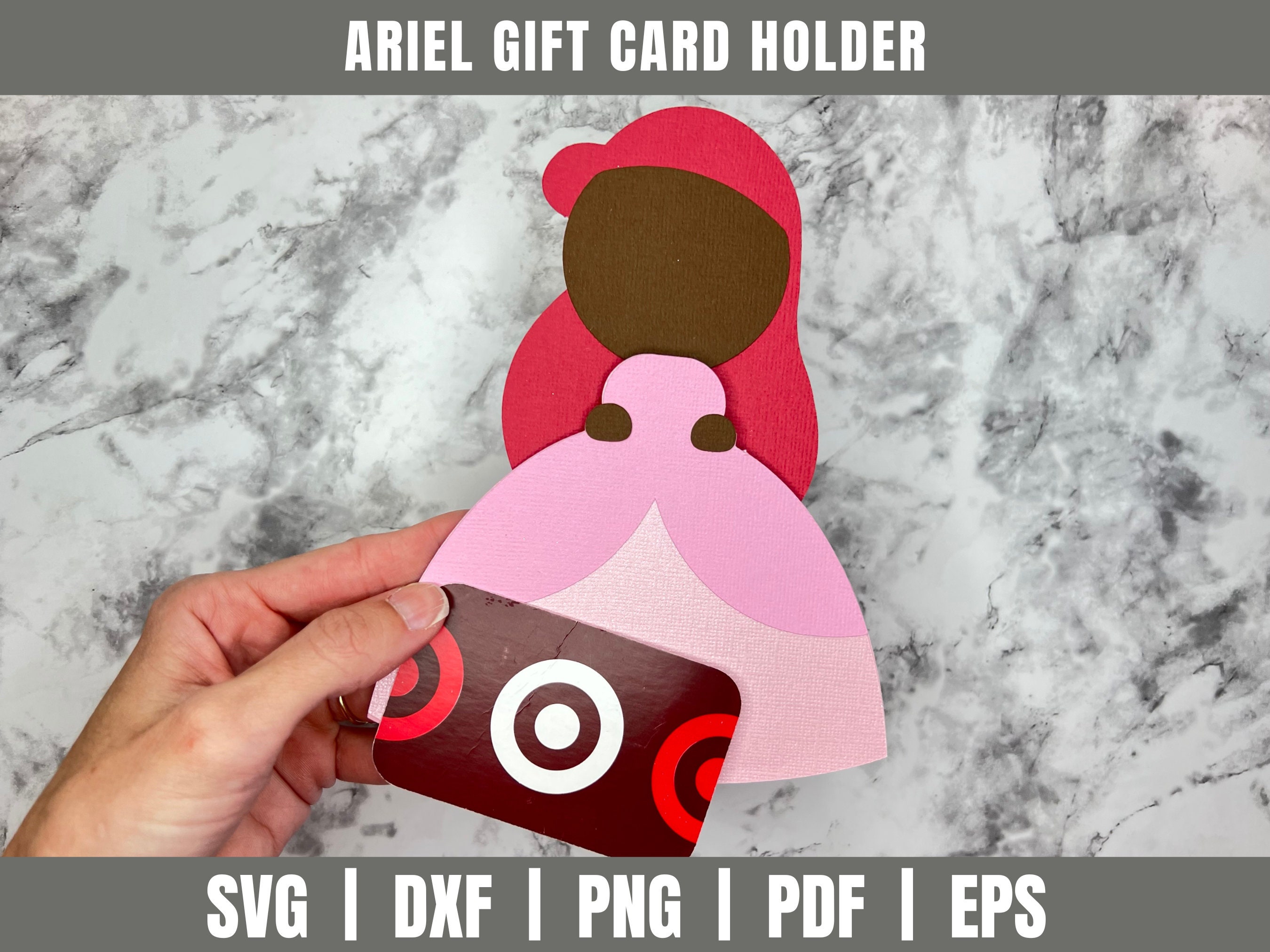 Princess Gift Card Holder Template SVG Princess Template - Etsy