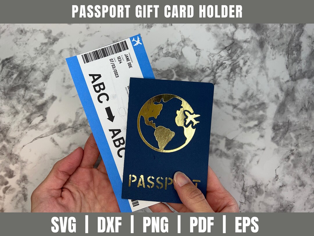 Passport Gift Card Holder SVG| Travel Gifts | Gift Card Cut File ...