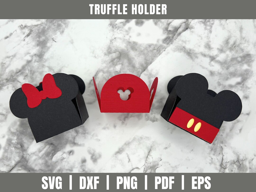 Mouse Truffle Holder Template SVG | Mouse Favor Box Template | Mouse ...
