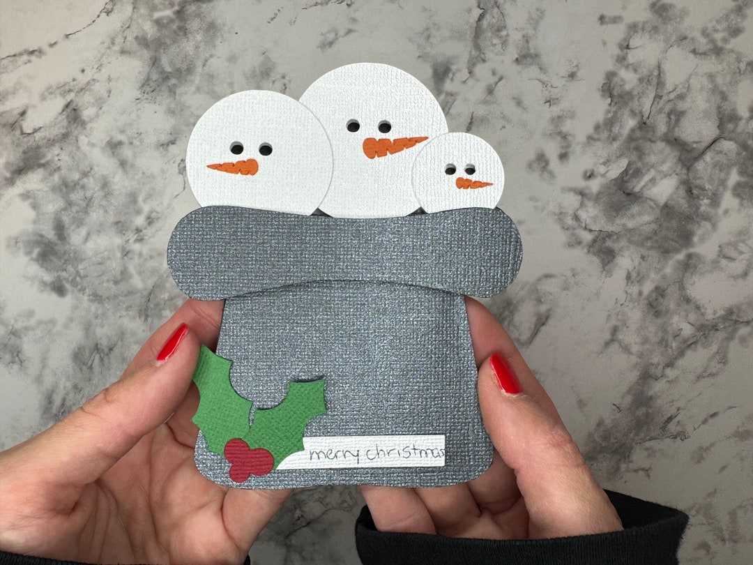Christmas Snowman Gift Card Holder SVG| Gifts SVG | Holiday Gift Card ...
