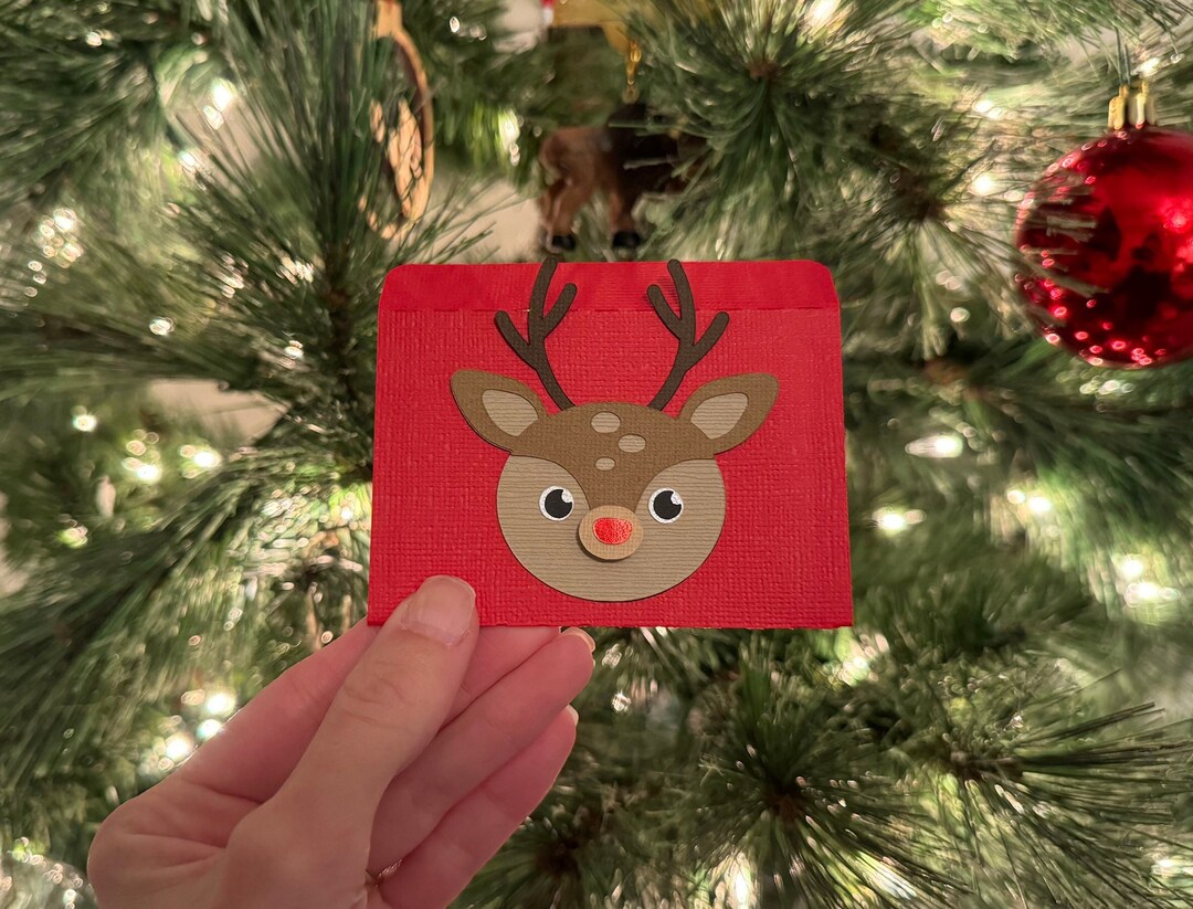 Christmas Reindeer Gift Card Holder SVG| Gifts SVG | Gift Card Cut File ...