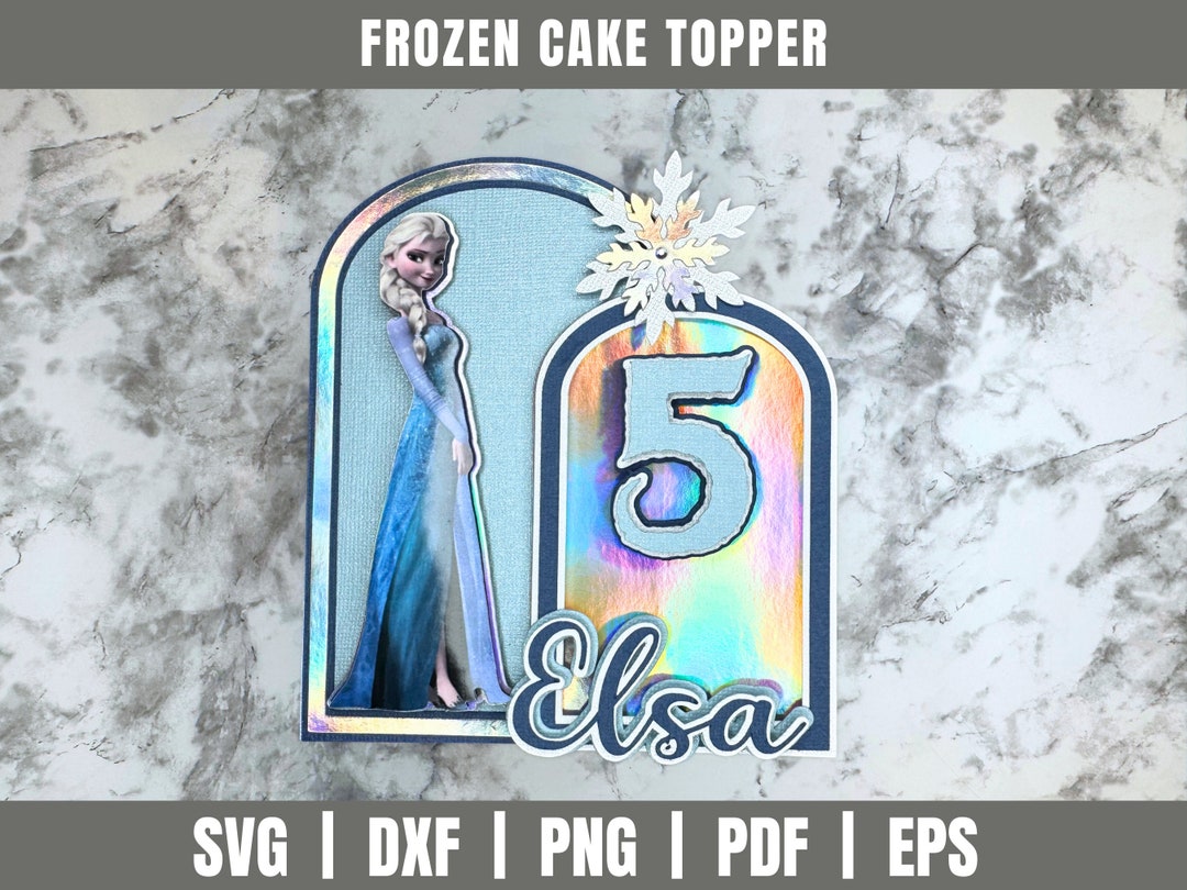 Frozen Cake Topper SVG | Ice Princess Inspired Cake Topper Cut File ...
