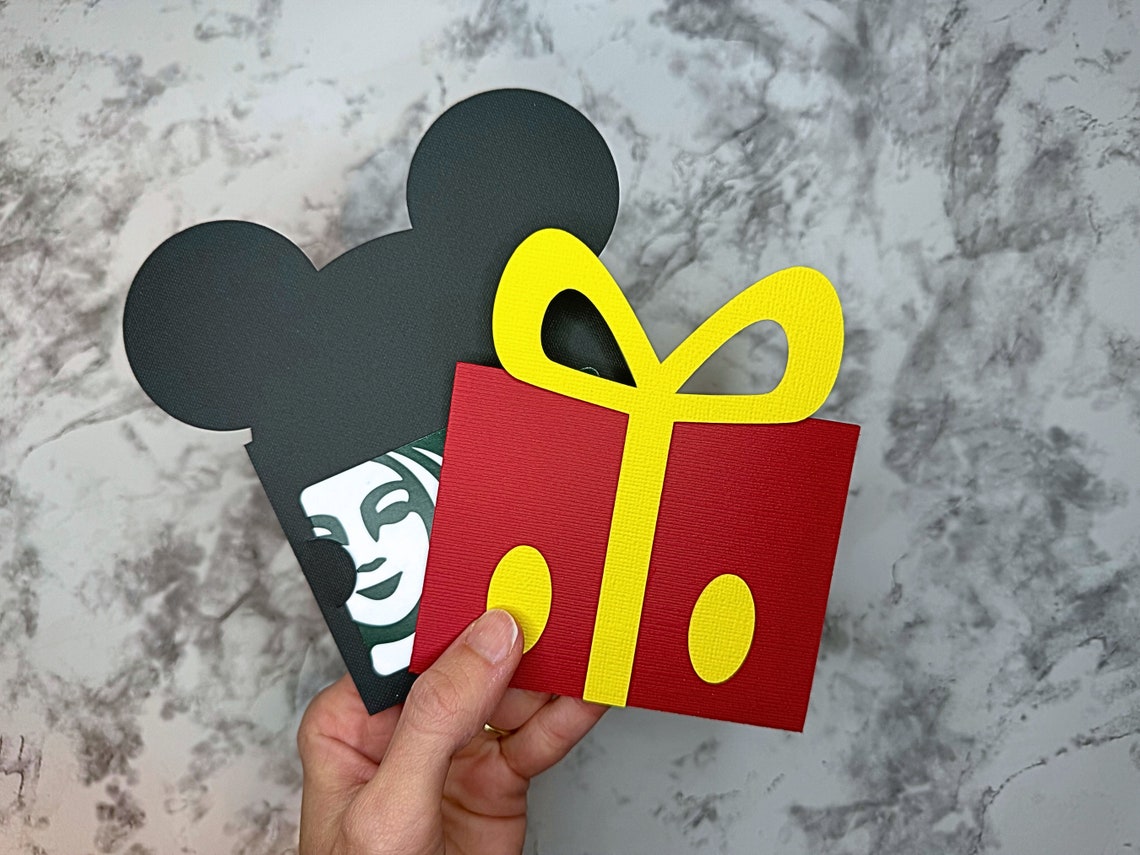 Mouse Present Gift Card Holder SVG| Gifts SVG | Gift Card Cut File ...