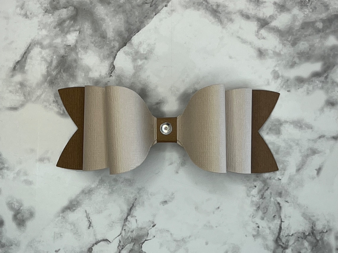 Paper Double Bow SVG | Paper Bow Cut File | 3D Paper Bow Template ...