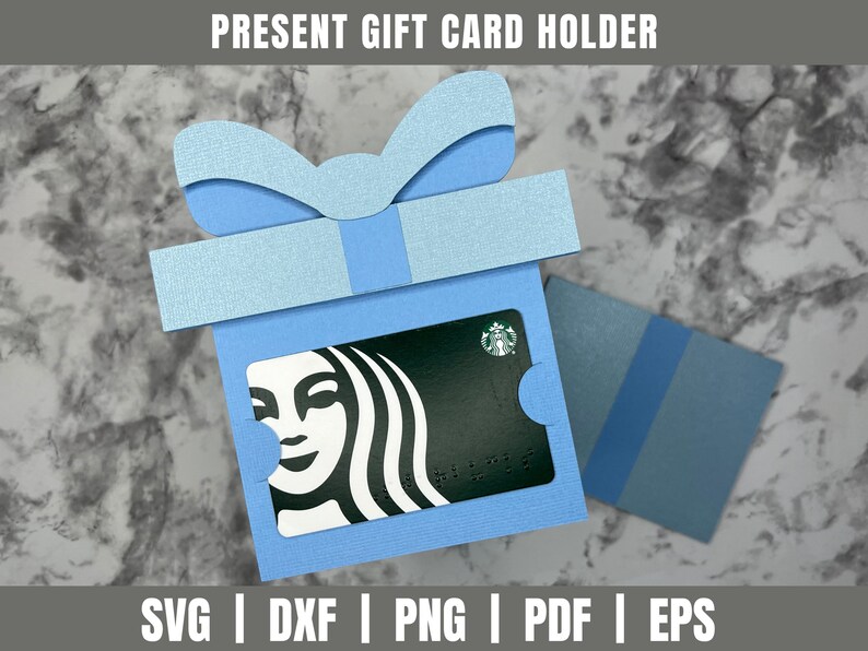 Present Gift Card Holder SVG Gifts SVG Gift Card Cut File - Etsy