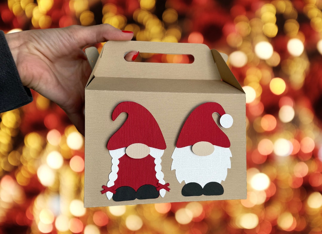 Gnome Christmas Box | Christmas Gift Box SVG | Gift Card Holder SVG ...
