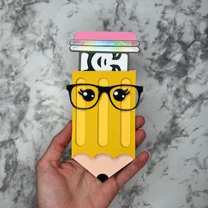 Pencil Gift Card Holder SVG DXF | Teacher Appreciation | Teacher Gift ...