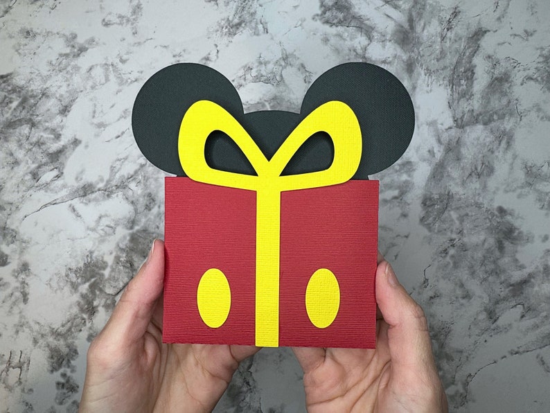 Mouse Present Gift Card Holder SVG| Gifts SVG | Gift Card Cut File ...