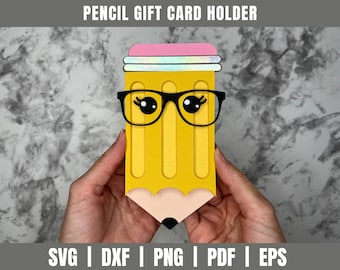 Pencil Gift Card Holder SVG - Etsy