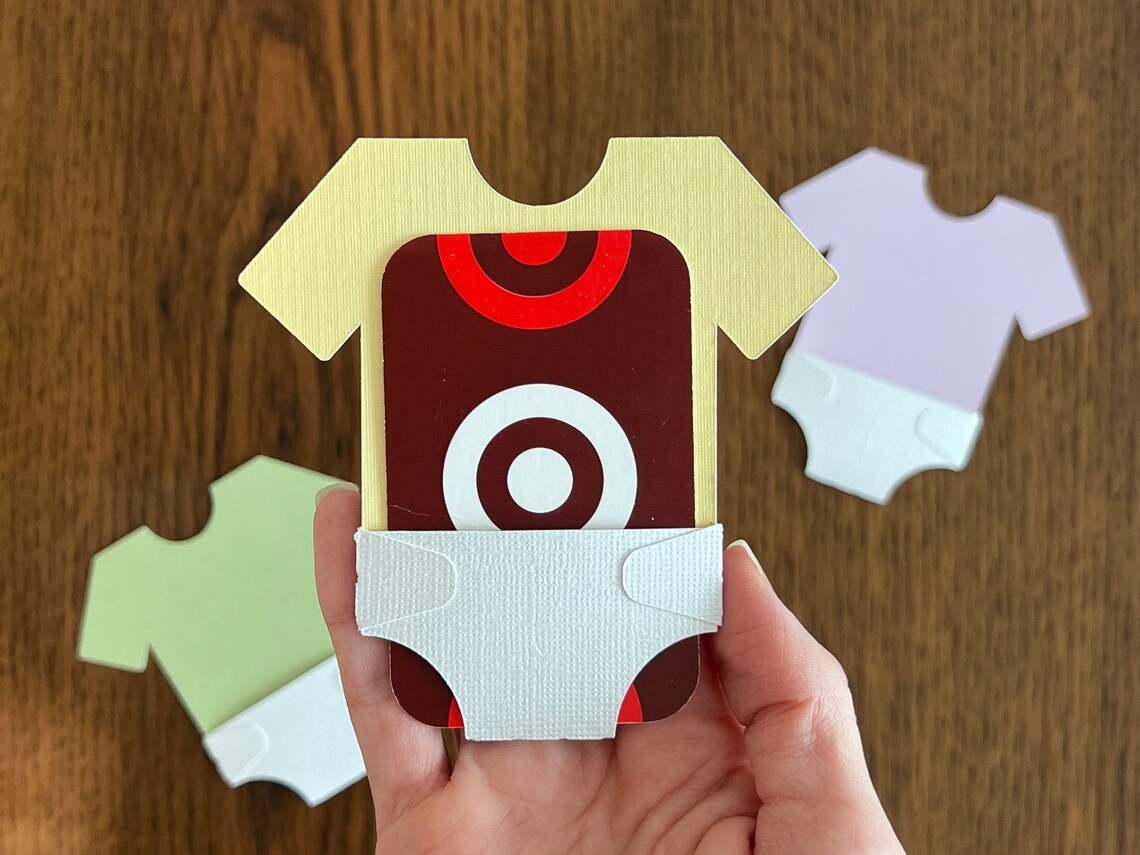 Baby Gift Card Holder SVG DXF Baby Shower Gift Card Holder - Etsy