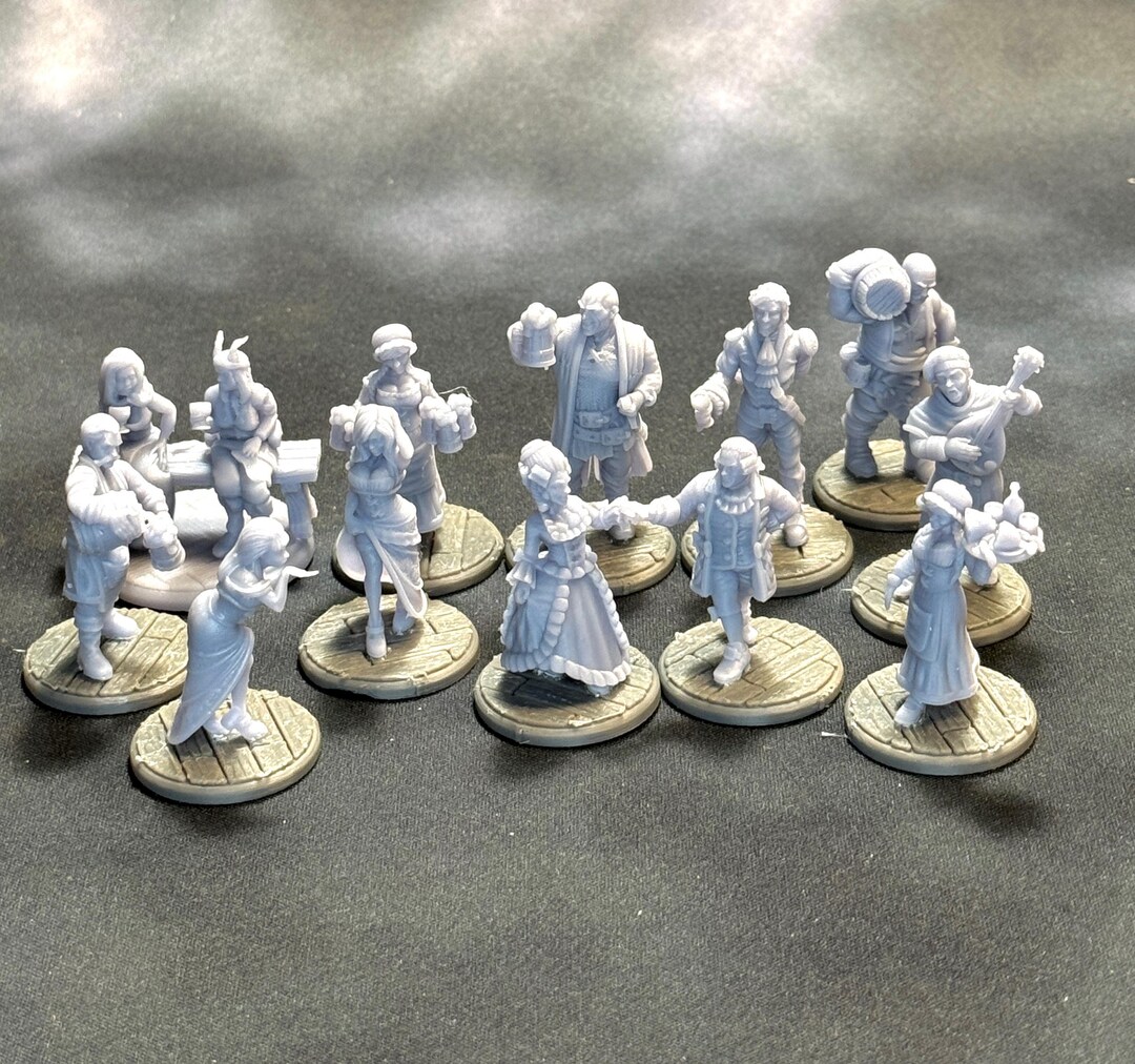 Tavern Miniature Set 1 (boar's Rest Inn) 12 Model Set. Bartender ...