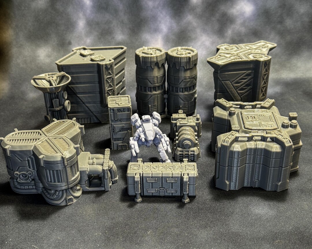 3D Printed Battletech City Terrain Set + Free Bonus Mech - Etsy