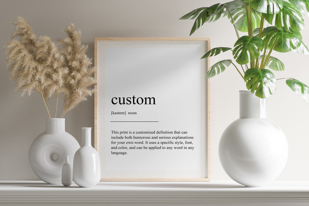 Custom Definition Print, Printable Wall Art, Digital Download, Family ...