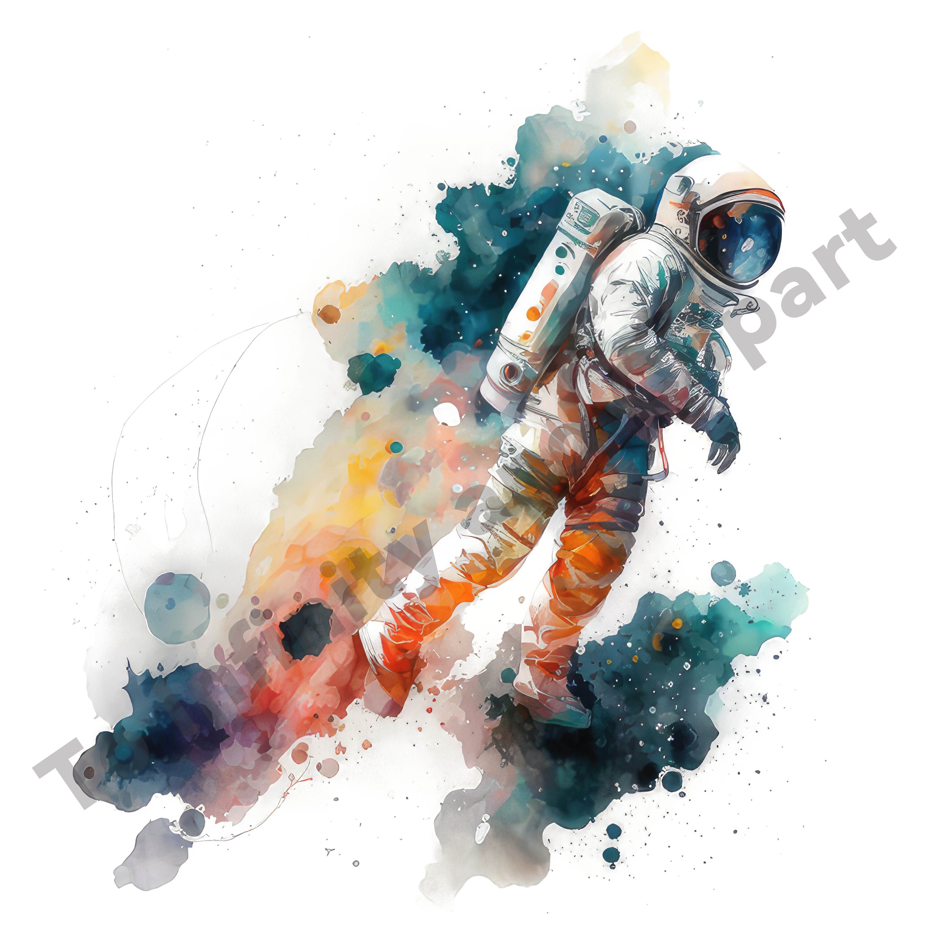 Space Clip Art Set 8 Astronauts on White Background - Etsy
