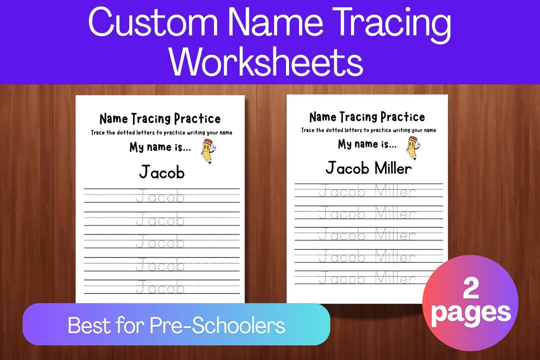 Personalized Name Tracing Worksheet: Handwriting Practice (PDF Download ...