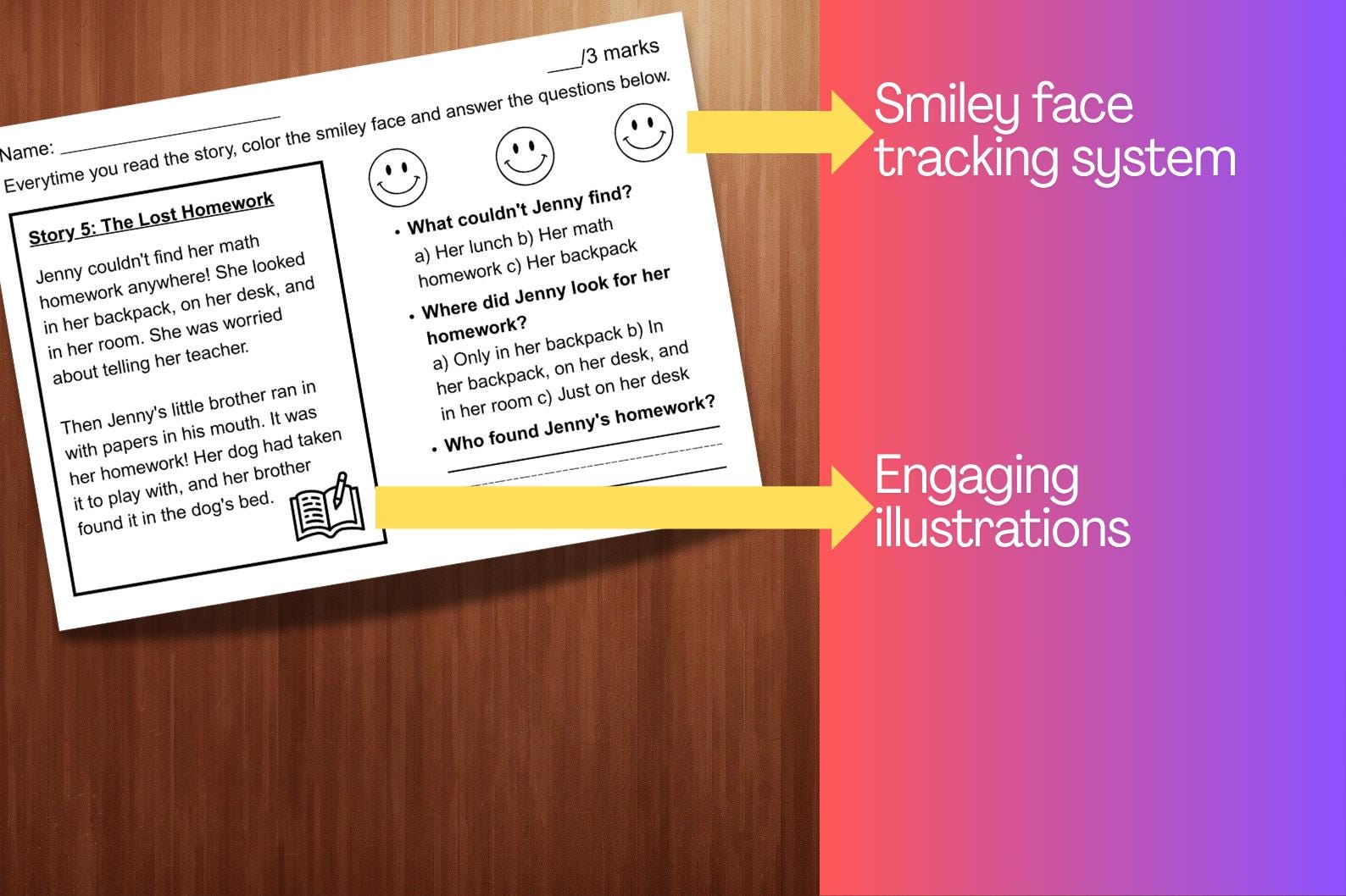 Reading Comprehension Worksheets: 1st-2nd Grade Short Stories (digital ...