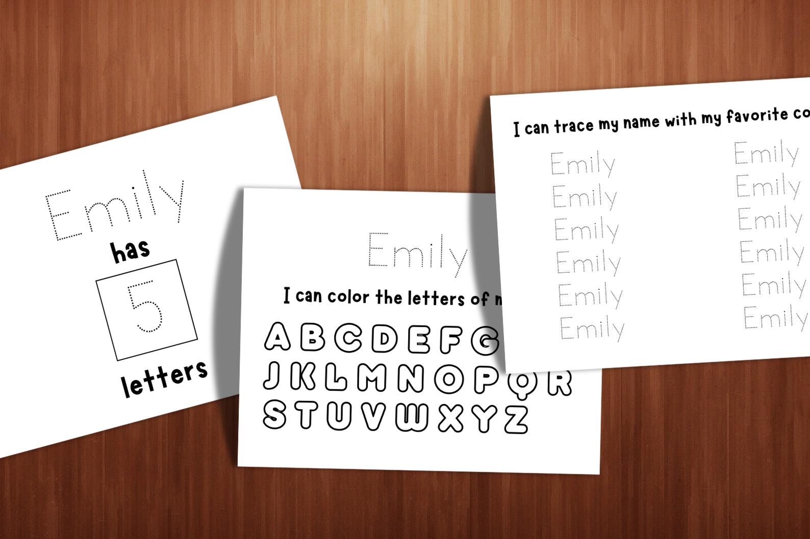 Personalized Name Tracing Workbook: Preschool Handwriting Practice (PDF ...
