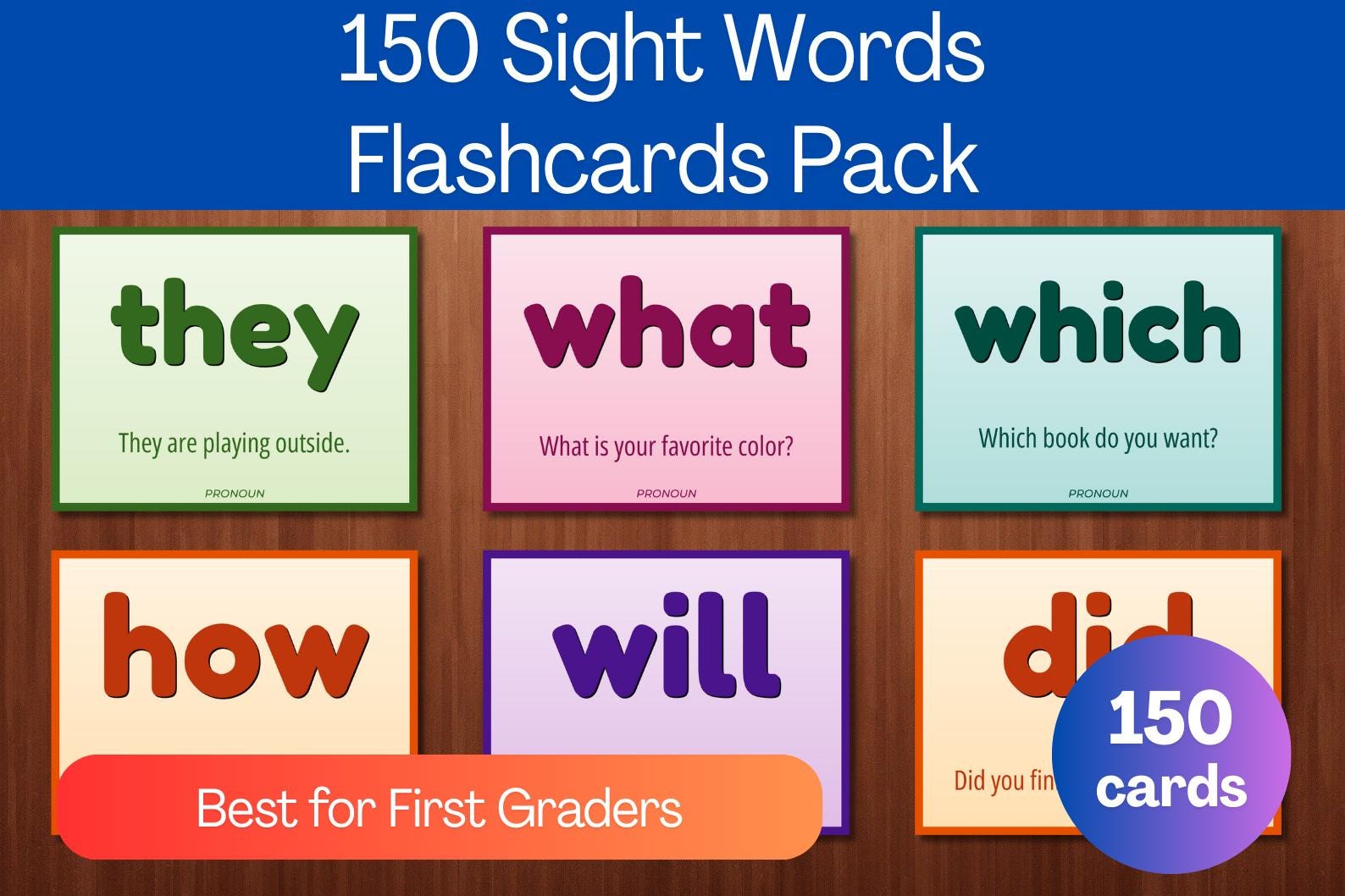 Sight Words Flashcards: Kindergarten & 1st Grade Reading (printable PDF ...