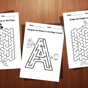 Kids Maze Book: 50 Adventure Mazes, Educational Games (digital Download ...