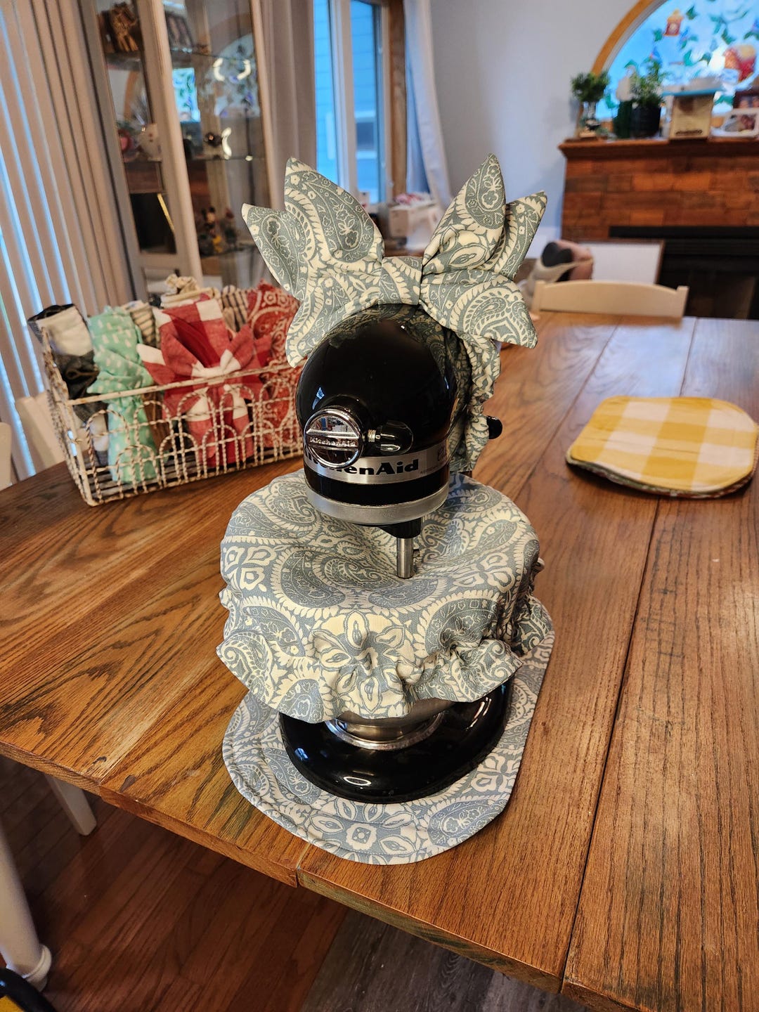Stand Mixer Outfit With Bow, Bowl Cover, and Appliance Pad L Paisley ...