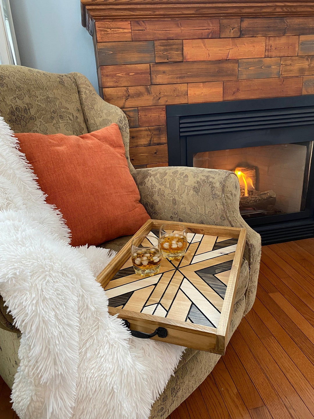 Carved Design Serving Tray - Etsy