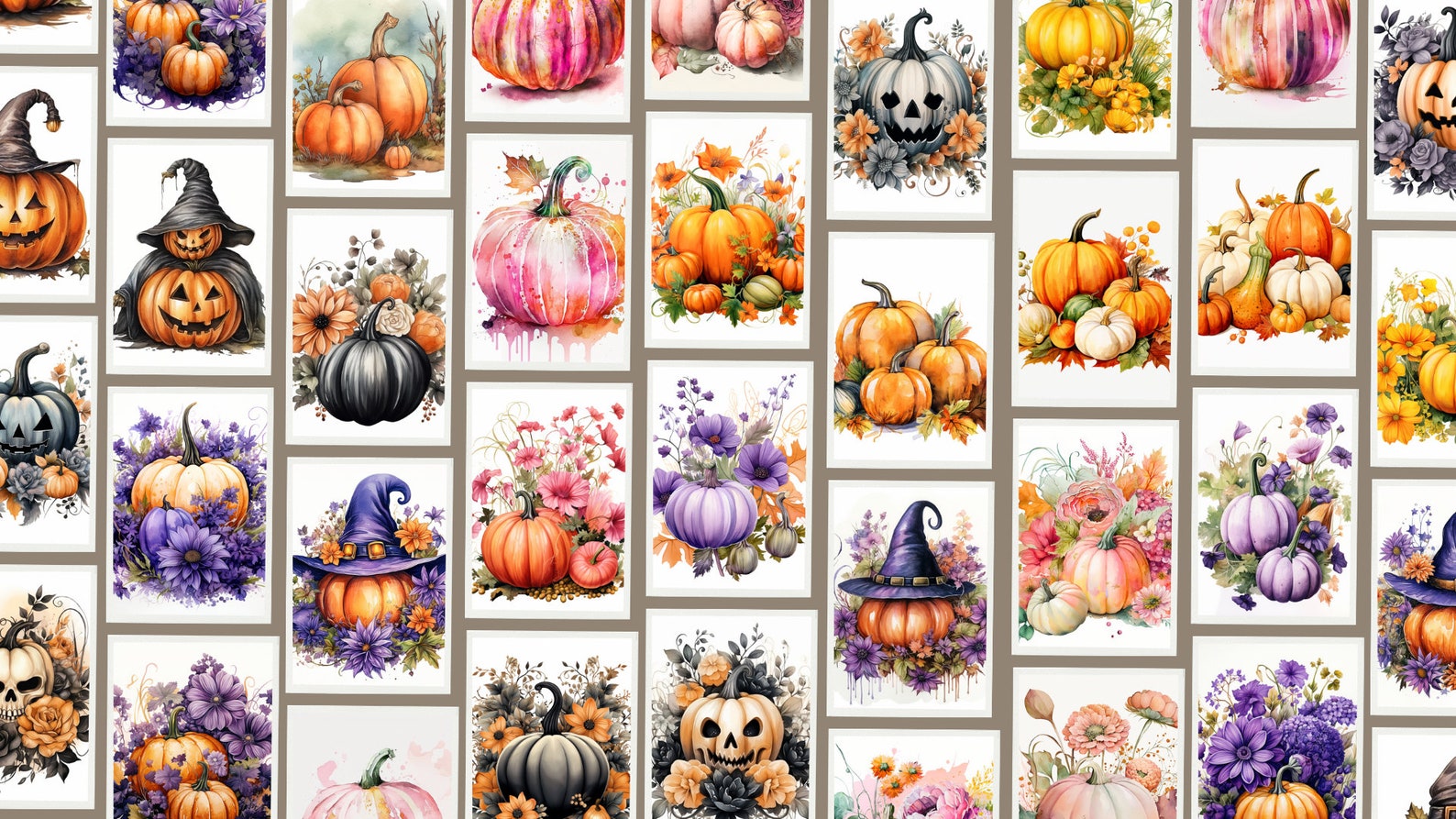 Watercolor Pumpkin Clipart | Halloween Clipart | 350+ Pumpkin Files ...