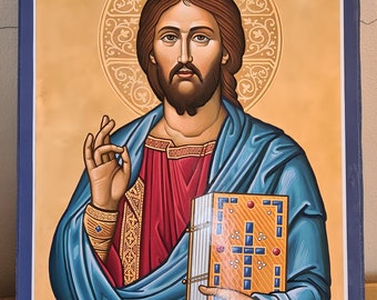 Jesus Christ the Teacher Plastic Icon Card Orthodox Icon - Etsy