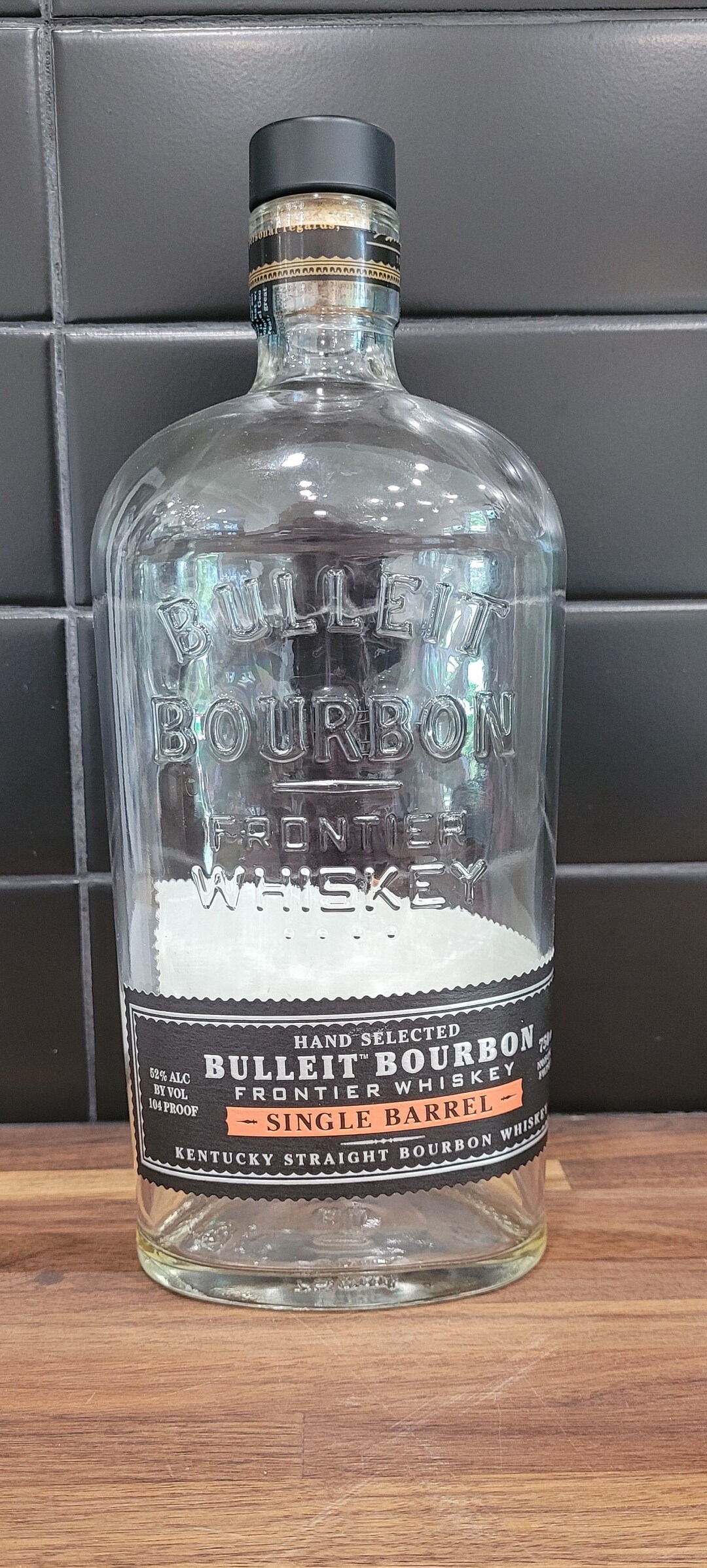 Bulleit Bourbon Single Barrel - Empty Bottle - Etsy
