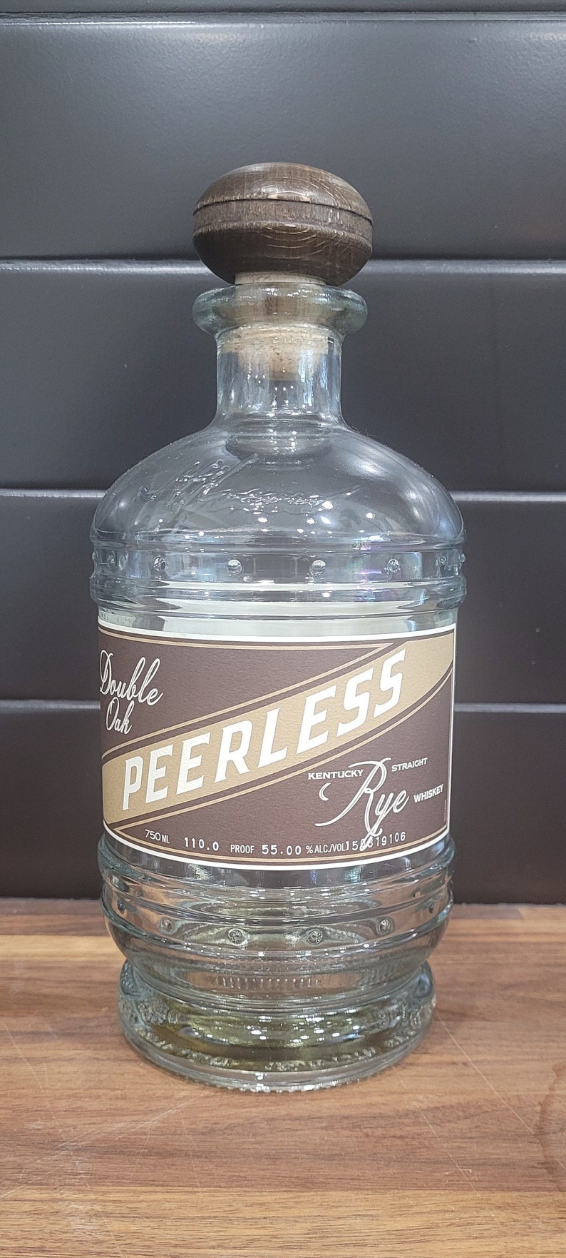 Double Oak Peerless Rye Whiskey - Empty Bottle - Etsy
