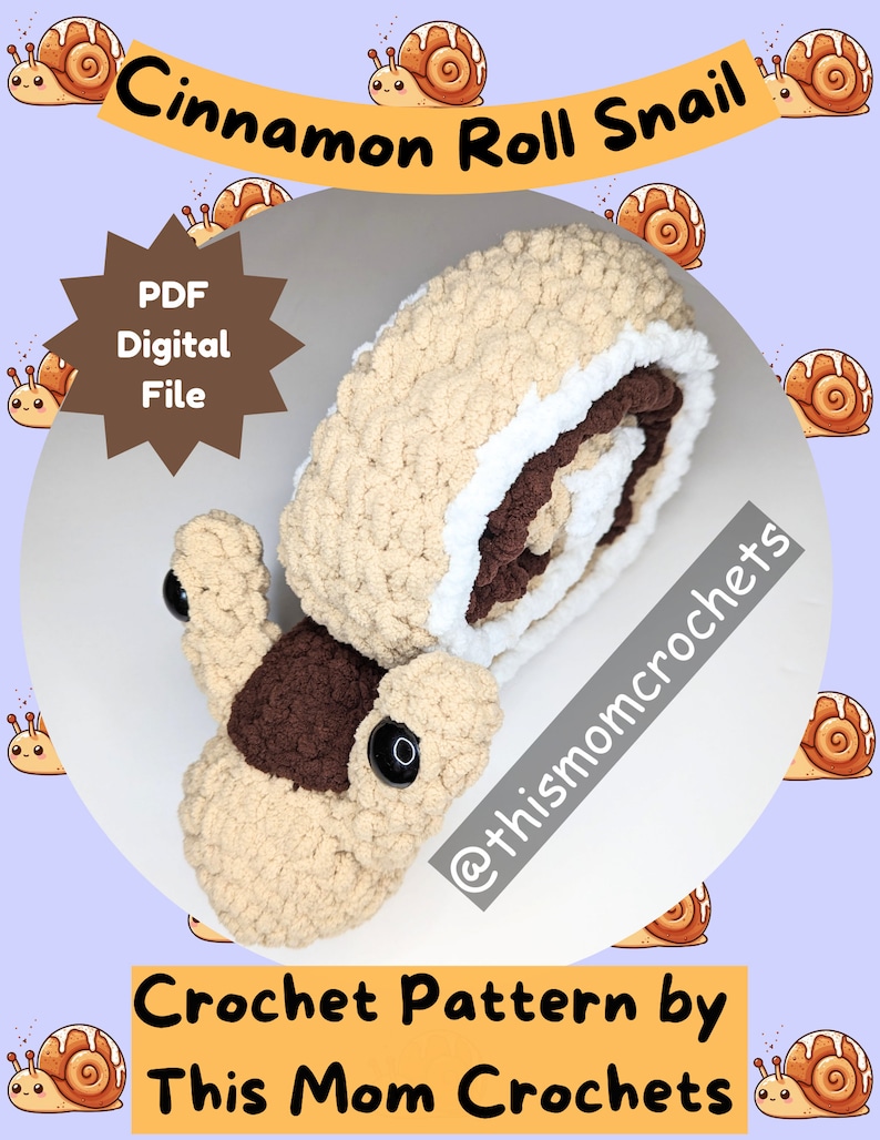 Cinnamon Roll Snail Crochet Pattern Amigurumi - Etsy